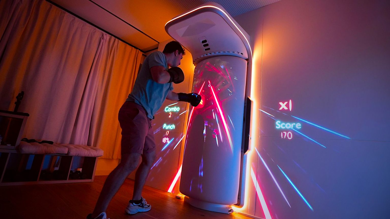 Growl Interactive Punching Bag: At-Home Boxing Workouts with AI and ...